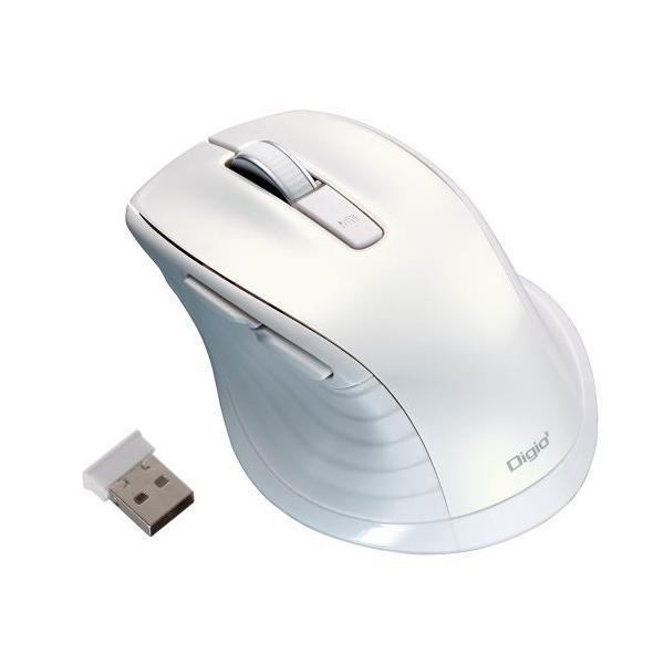 ナカバヤシ　MUS-RKF226W　無線静音5ボタンBlueLEDマウス　Chrome　Mac　Windows対応　ホワイト 131