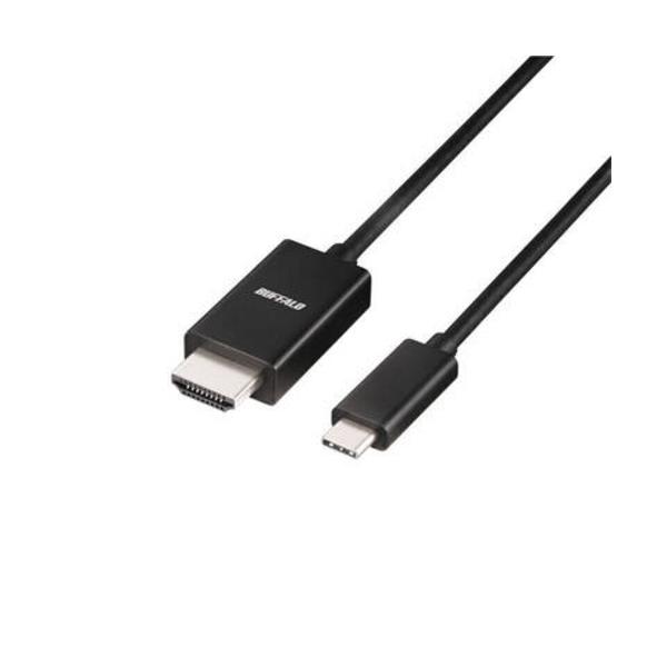 BUFFALO　BSCHD10BK　USB-C　←→　HDMIケーブル　1m　4K対応　ブラック 131