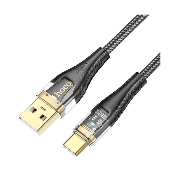 JTT　U121-AC-BK　hoco　U121　3A　クリスタルType-Cケーブル　1.2m　ブラック 131