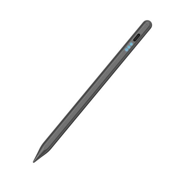 エレコム　P-TPACSTAP07GY　iPad用スタイラスペン　USB　Type-C　iPad対応　交換用ペン先2個付属　グレー 131