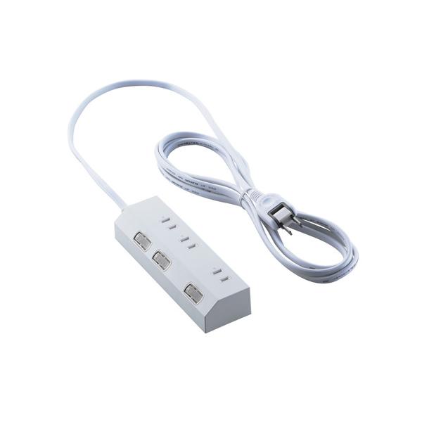 エレコム　T-IS01-2330WH　3個口電源タップ　雷ガード　個別スイッチ　コード3m　ホワイト 131