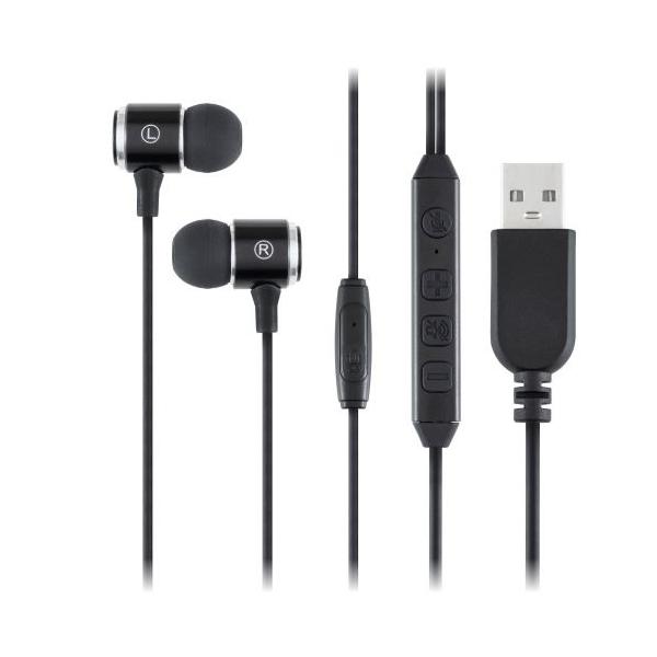 ナカバヤシ　UHP-09BK　PC用マイク付きイヤホン　多機能リモコン搭載　カナル式　Windows　Mac対応　ブラック 131