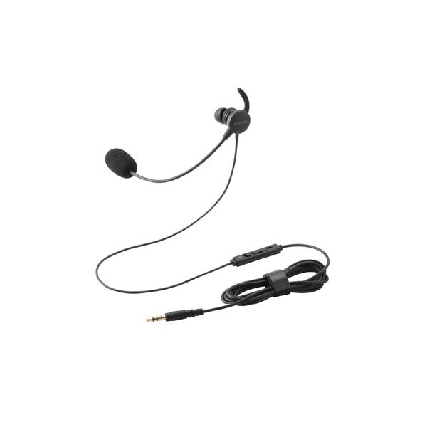 エレコム　HS-EP21MTBK　片耳カナル型有線ヘッドセット　3.5mm　接続　マイク付き　ミュート機能　Windows　Mac対応　ブラック 131