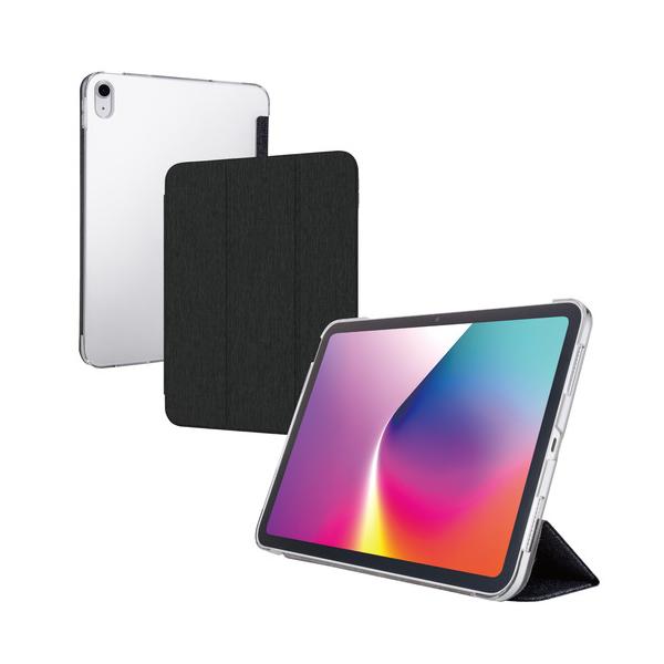 エレコム　TB-A25RWVCBK　iPad　ケース　11インチ　(　A16　)／10.9インチ　第10世代　ファブリックフラップ　カバー　ブラック 131