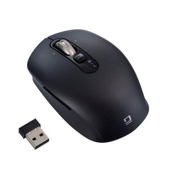 ナカバヤシ　MUS-DKF239BK　デュアル静音　5ボタン　BLUE　LED　マウス　Sサイズ　Bluetooth・USB無線接続　Windows　mac対応　ブラック 131