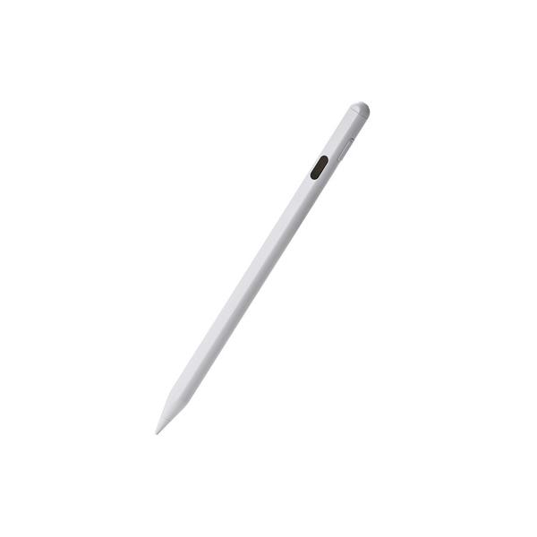 エレコム　P-TPACST06WH　タッチペン　スタイラスペン　スマホ・タブレット各種対応　USB-C　交換用ペン先2個付　磁気吸着　ホワイト 131