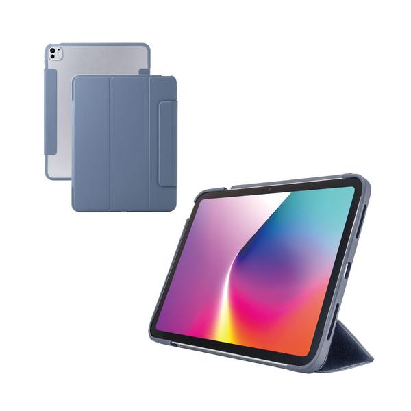エレコム　TB-A25PLWVFCBG　iPad　Pro　ケース　13インチ　(　M4　)　カバー　2アングル　スタンド　軽量　薄型　ブルーグレー 131