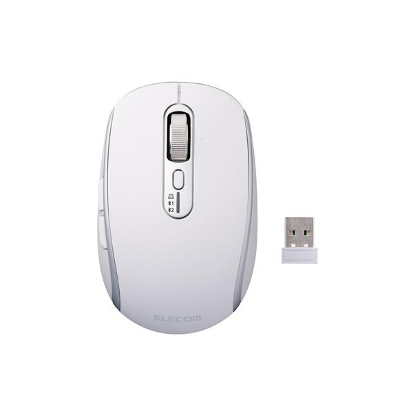エレコム　M-PN10MBMSWH　ワイヤレスマウス　Bluetooth　／　無線　2.4GHz　両対応　Type-C　8ボタン　Mサイズ　ホワイト 131