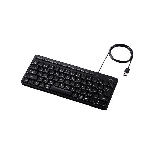 エレコム　TK-QT11MUMBK　有線キーボード　静音　テンキーレス　日本語配列　USB接続　Windows　Mac対応　AI起動キー搭載　メンブレン　ブラック 131