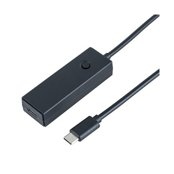 ナカバヤシ　USA-TMC01BK　USBタイマーアダプタ　Type-C接続　設定時間でUSB機器のオン／オフ出来る　PD100W対応　ブラック 131