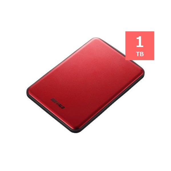バッファロー　HD-PUS1.0U3-RDD　USB3.1(Gen1)／USB3.1　ポータブルHDD　1TB　レッド 124