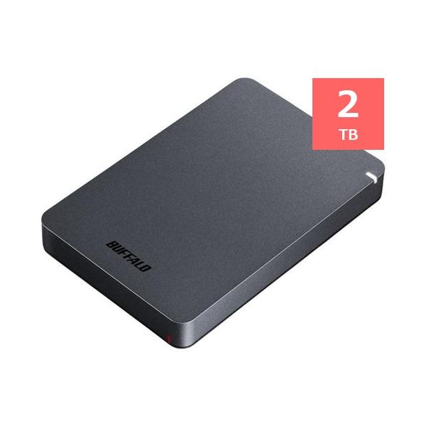 BUFFALO　HD-PGF2.0U3-BBKA　ポータブル外付けHDD　2TB　ブラック　HDPGF2.0U3BBKA 124