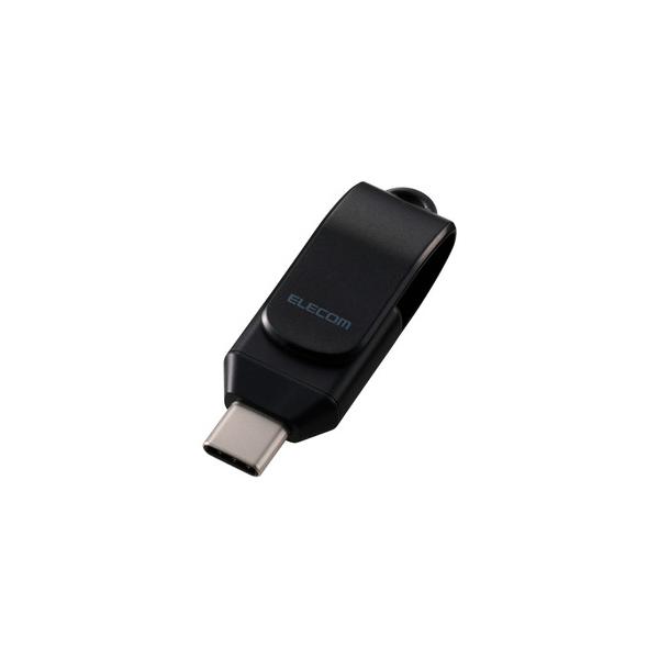 エレコム　MF-CEU3128GBK　USBメモリ　128GB　USB　Type-C　回転式コネクタ　セキュリティ対応　ブラック 124