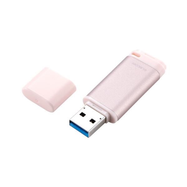 エレコム　MF-RCU3064GPK　USBメモリ　64GB　キャップ式　USB　3.2　Gen1　パスワードロック対応　アルミボディ　Windows　mac対応　ピンク 124