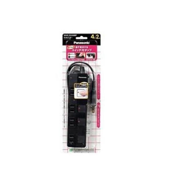 パナソニック　WHS25249BP　ザ・タップZ　4コ口　2m　ブラック　ACアダプター対応 72