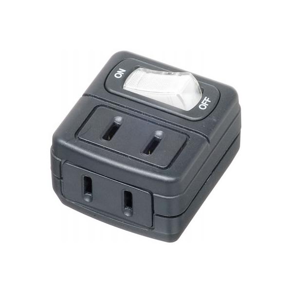 ヤザワ　省エネタップ　2個口　黒　Y02FU210BK 72