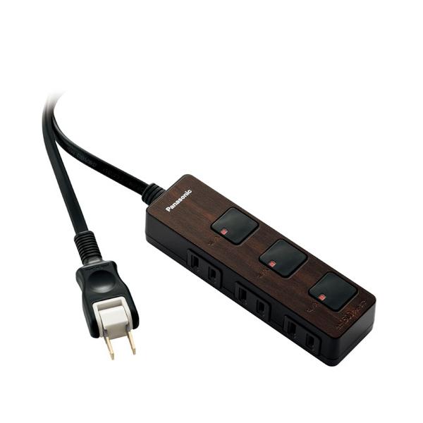 パナソニック　WHF2323BMDP　ザ・タップ　F　プレミアム　3個口　2m　ダークウッド 72