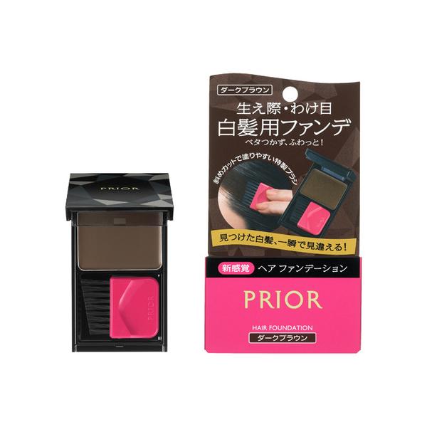 資生堂（SHISEIDO）　　プリオール　ヘア　ヘア　ファンデーション　ダークブラウン　深みのある茶色　(3.6g) 878