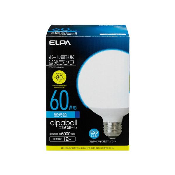 ELPA　EFG15ED／12-G061　電球形蛍光灯G形　60W形 71