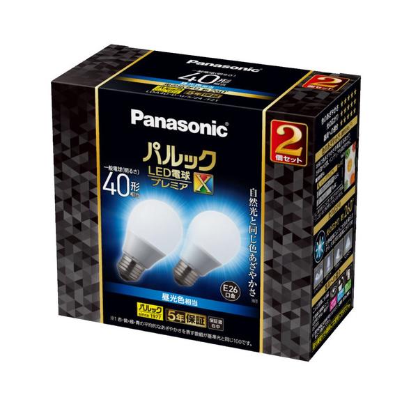 パナソニック　LDA4DDGSZ4F2T　パルック　LED電球　プレミアX　4.4W　2個入　昼光色相当　一般電球タイプ　E26口金　全方向タイプ 71