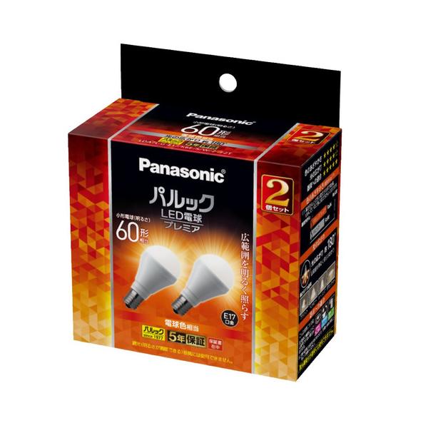 パナソニック　LDA7LGE17K6ESW2F2T　パルック　LED電球　プレミア　7.0W　2個入　電球色相当　小形電球タイプ　E17口金　広配光タイプ 71