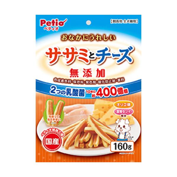ペティオ　おなかにうれしい　無添加　ササミとチーズ　160g 866
