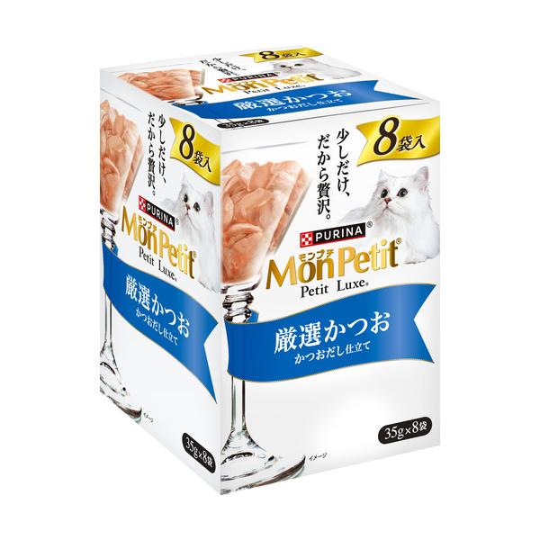 ネスレ　モンプチ　プチリュクスパウチ　厳選かつお　キャットフード　35g×8P 866
