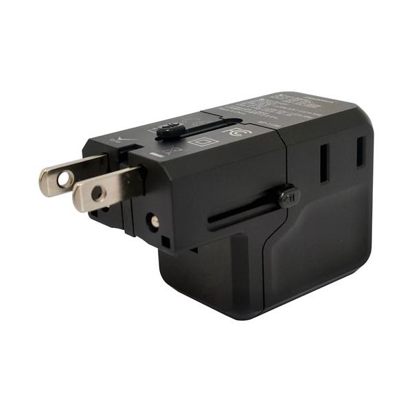 カシムラ　WP-113M　海外マルチ変換プラグ　Type-Cポートx1　USB-Aポートx1搭載　PD20W 500