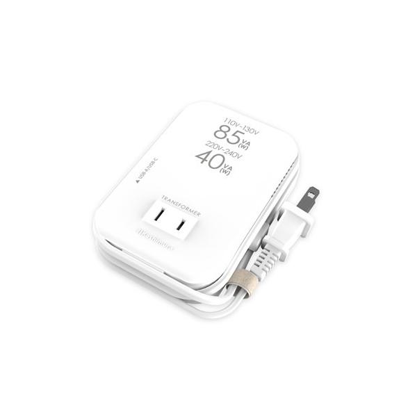 カシムラ　WT-80M　海外用薄型2口変圧器　USB-A　、USBType-C　ポート搭載　PD20W 500