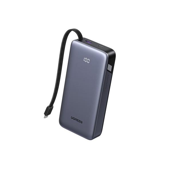 UGREEN　55988B　USB-Cケーブル内蔵型モバイルバッテリー　20000mAh　LEDディスプレイ搭載　45Wの急速充電対応 500