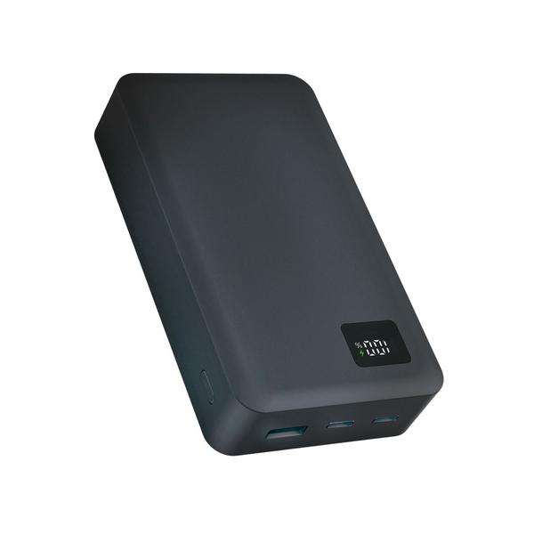 YSN　B1-MB001BK　準固体モバイルバッテリー65W　USB　Type-Cポートx2，Type-Aポートx1搭載　Antel　デジタル液晶付　PD対応　15000mAh　ブラック 500