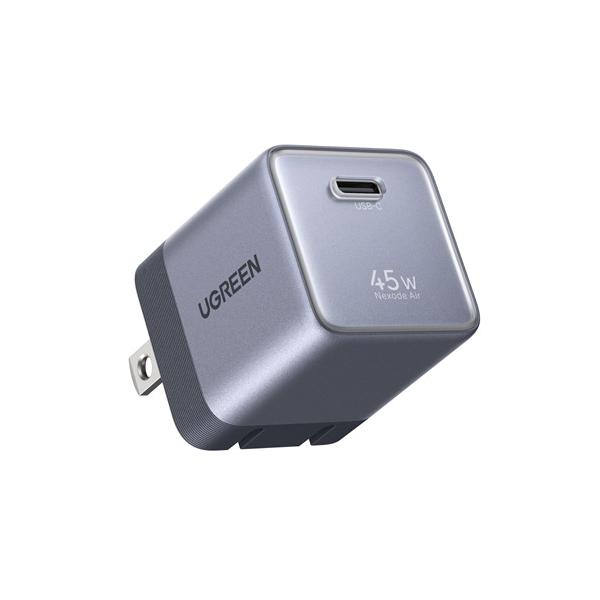 UGREEN　95536　UGREEN　Nexode　Air　急速充電器　1ポート　45W出力　GaNチップ採用　世界最小クラス　スペースグレー 500