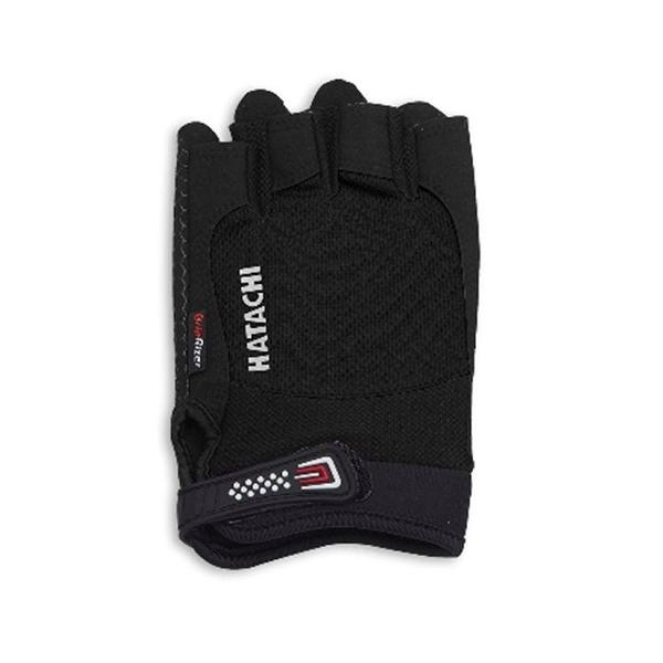 ＨＡＴＡＣＨＩ（ハタチ）　ＢＨ８０１３　パワーフィンガーグローブ　ＭＬサイズ　全指切タイプ　グランド・ゴルフ　ブラツク 804