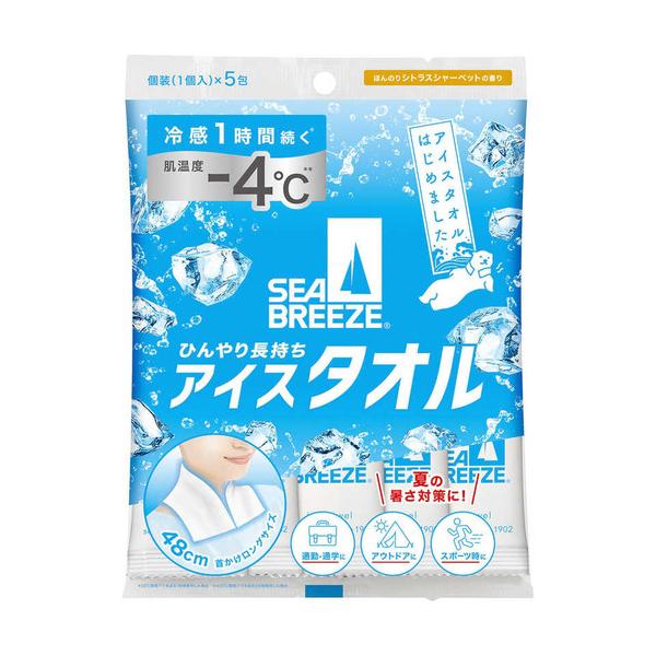ファイントゥデイ　SEA　BREEZEアイスタオル　シトラスシャーベットの香り　個装(1個入)×5包 878