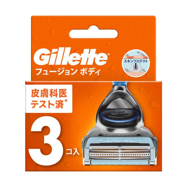 P&amp;G　ジレット　フュージョン　ボディ　替刃3B　カミソリ　3個 878