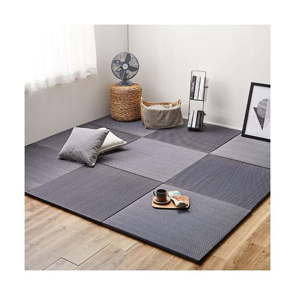 萩原　【9枚組】置き畳　南風　約82×82×2.5cm　ネイビー 449