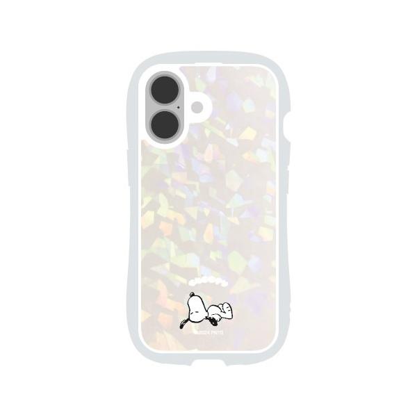 グルマンディーズ　SNGG-91B　ピーナッツ　iPhone　16　2LENS　model対応クリスタルクリアケース　スヌーピー 500