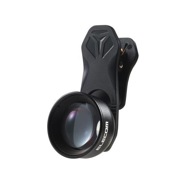 エレコム　P-SLZ2XBK　スマートフォン用カメラレンズ／望遠2倍レンズ／ブラック 500