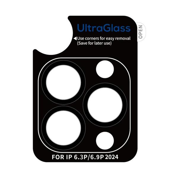 Torras　X00FX2044　UltraGlass　Camera　Lens　Protection　for　iPhone16　Pro／iPhone16　Pro　Max　（3眼用　レンズフィルム）　Black 500