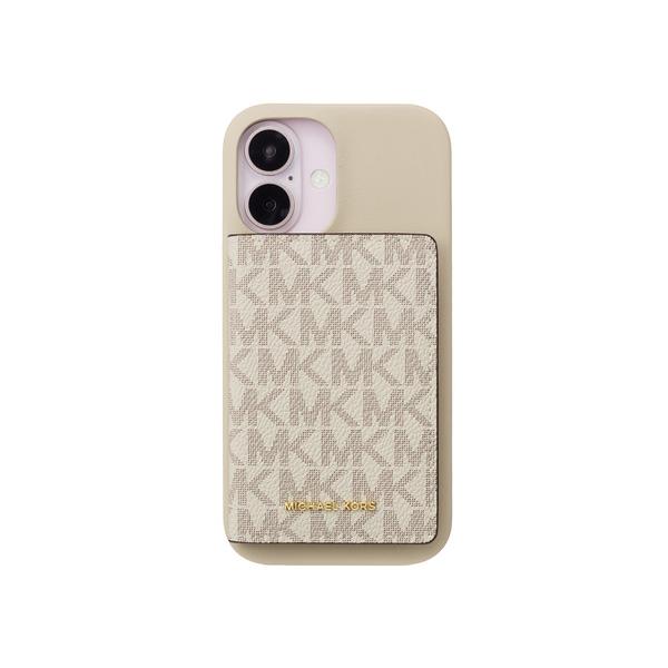 MICHAEL　KORS　MKCWVNLWPIP2461　Wrap　Case　with　MagSafe　Card　Wallet　for　iPhone16　Vanilla 500
