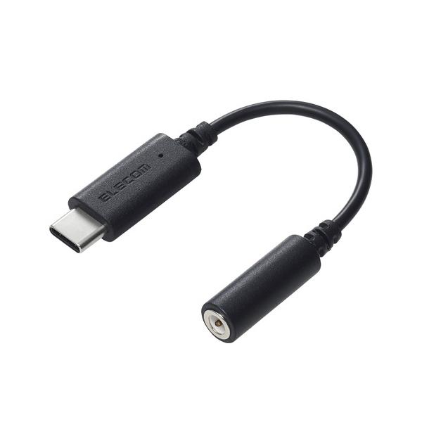 エレコム　MPA-C35DBK2　USB　Type-C　-　3.5mm変換ケーブル　スマホ等対応　　ブラック 500