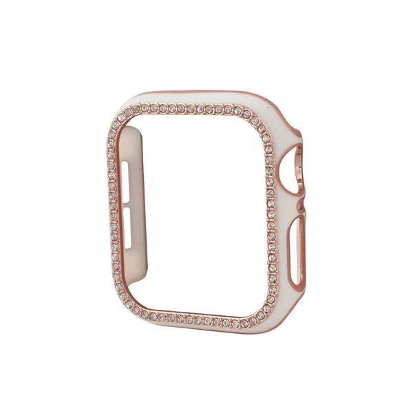 GAACAL　W00065WR5　APPLE　WATCH　7-9　41MM　スワロフスキーフレーム　ホワイトローズゴールド 500