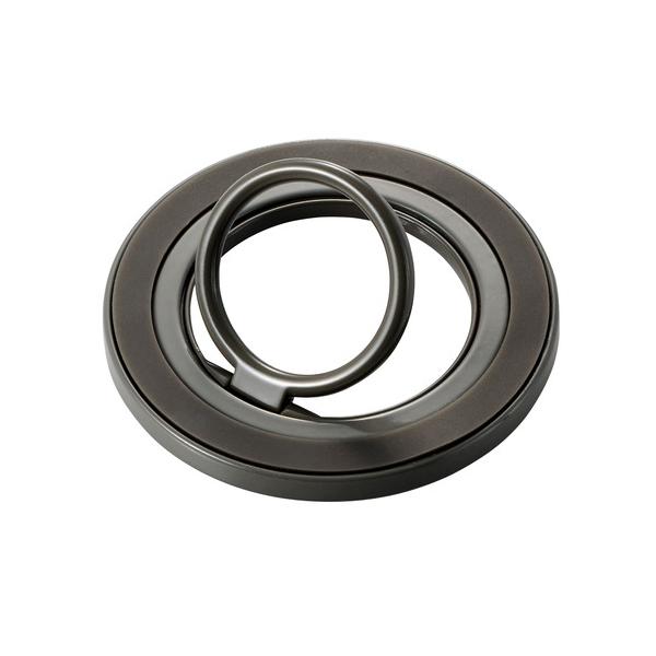 エレコム　P-STRMK360SV　マグネットスマホリング　360度回転　MAGKEEP　ワイヤレス充電可　チタニウムシルバー 500