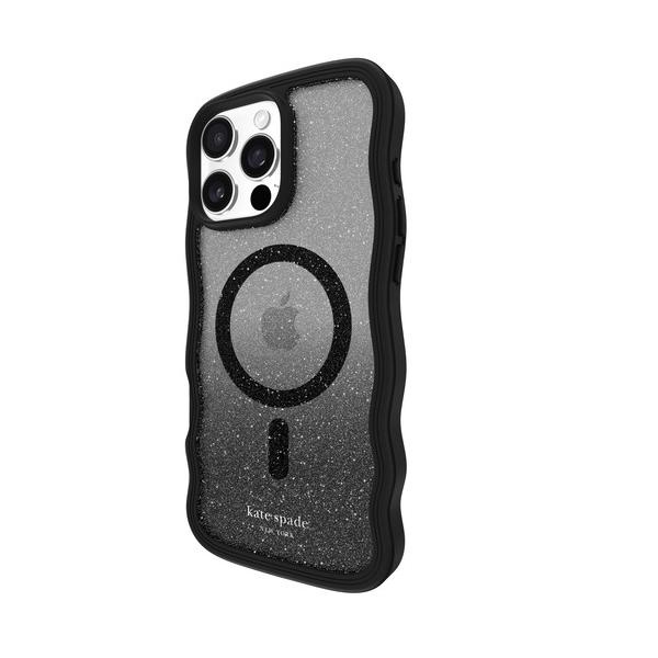 ケイト・スペード　ニューヨーク　KS054478　Wavy　MagSafe　iPhone　16　Pro　Max用ケース　Nightfall　　クリア・ブラック系 500