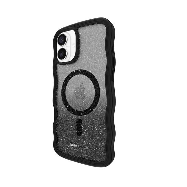 ケイト・スペード　ニューヨーク　KS054394　Wavy　MagSafe　iPhone　16　Plus用ケース　Nightfall　　クリア・ブラック系 500