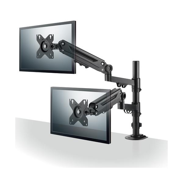 エレコム　DPA-DSP01BK　モニターアーム　2画面　アーム　メカニカルスプリング式　~40インチ　モニター　対応　ブラック 112