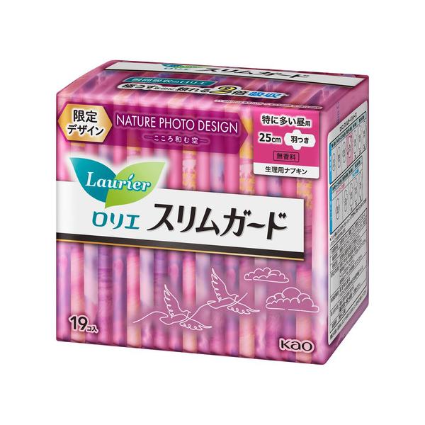 花王　ナプキン　長時間しっかり昼用　羽つき　25cm　ロリエ　スリムガード　1個（19枚） 861