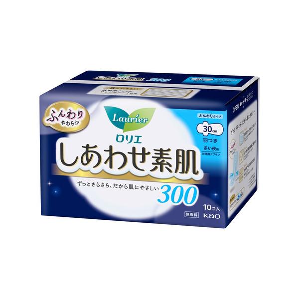 花王　ロリエエフ　しあわせ素肌　多い夜用　羽つき　10コ入　【医薬部外品】 861