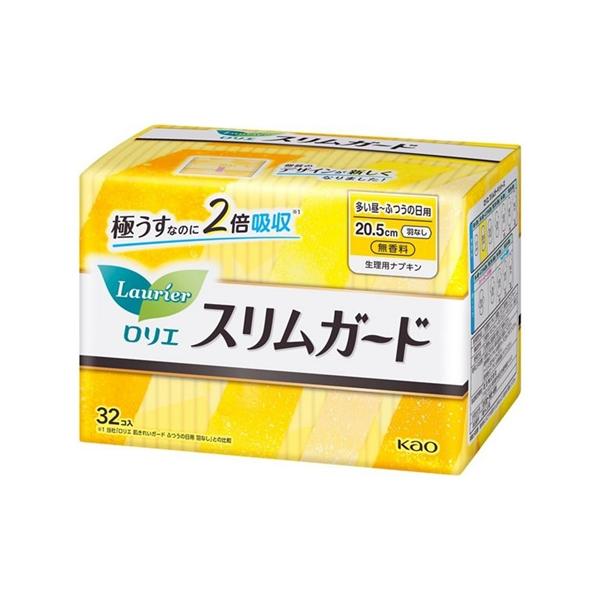 花王　ロリエ　スピードプラス　スリムガード　しっかり昼用　羽なし　32コ入　【医薬部外品】 861