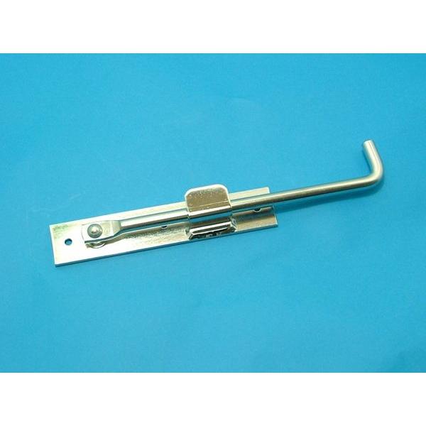 材質//ステンレス寸法//長さ：310mm、重量：0.72kg寸法図//画像よりご確認下さい ※図は全て左用を示す表面処理//電解研磨仕様//右用【使用方法】観音扉内側に本体を設置します。扉が90°開いた位置で、門口に丸棒の差込穴を開けます...